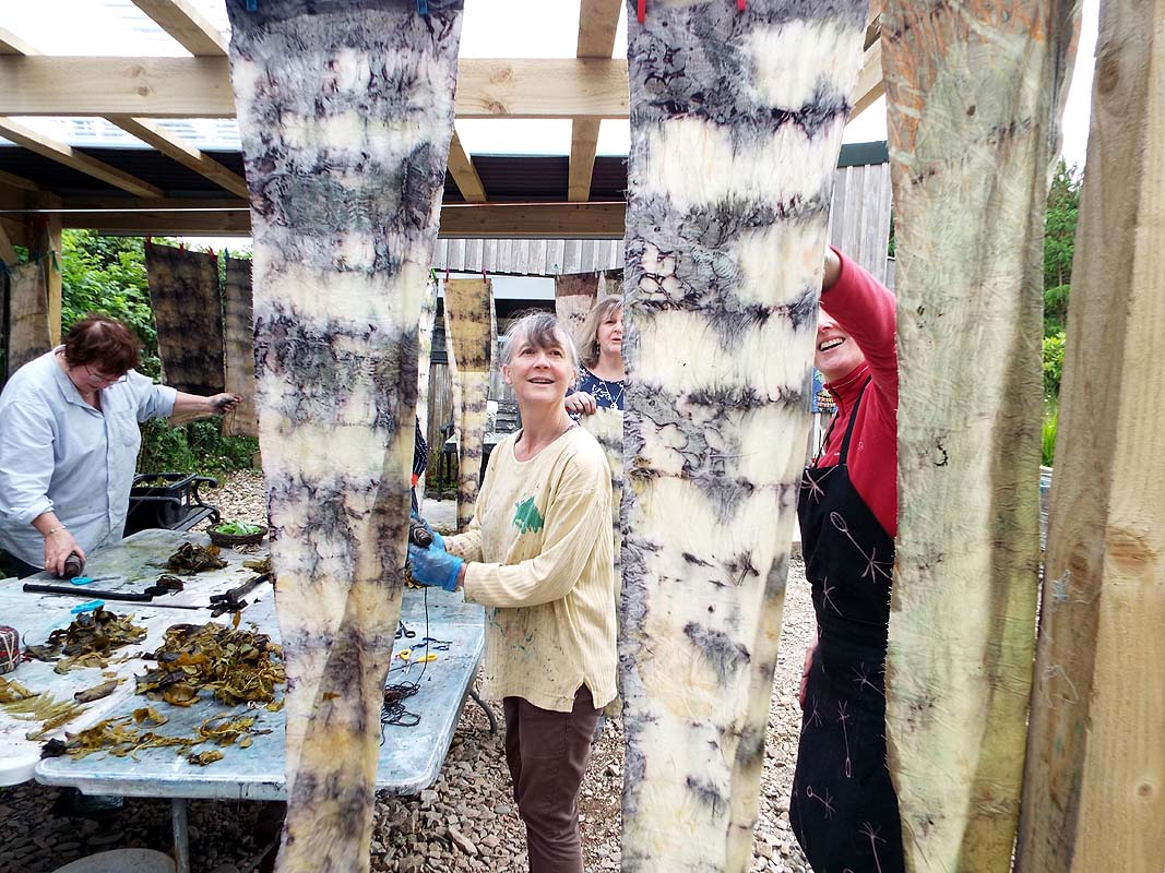 Textile Printing with Plants - printing course Scotland
